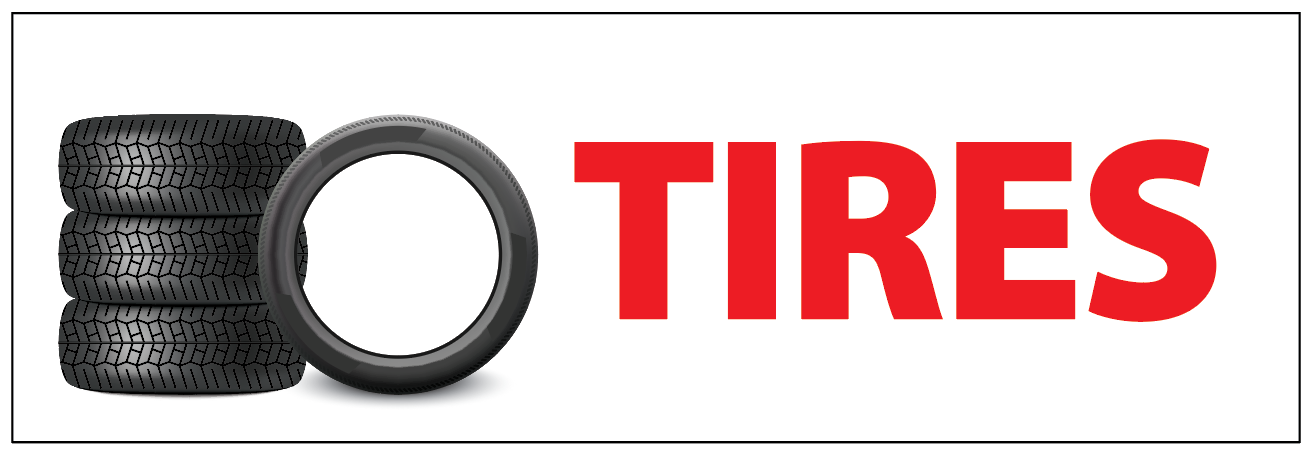 Tires (Tire Graphic) - 3' x 9' - Union Sign Co.